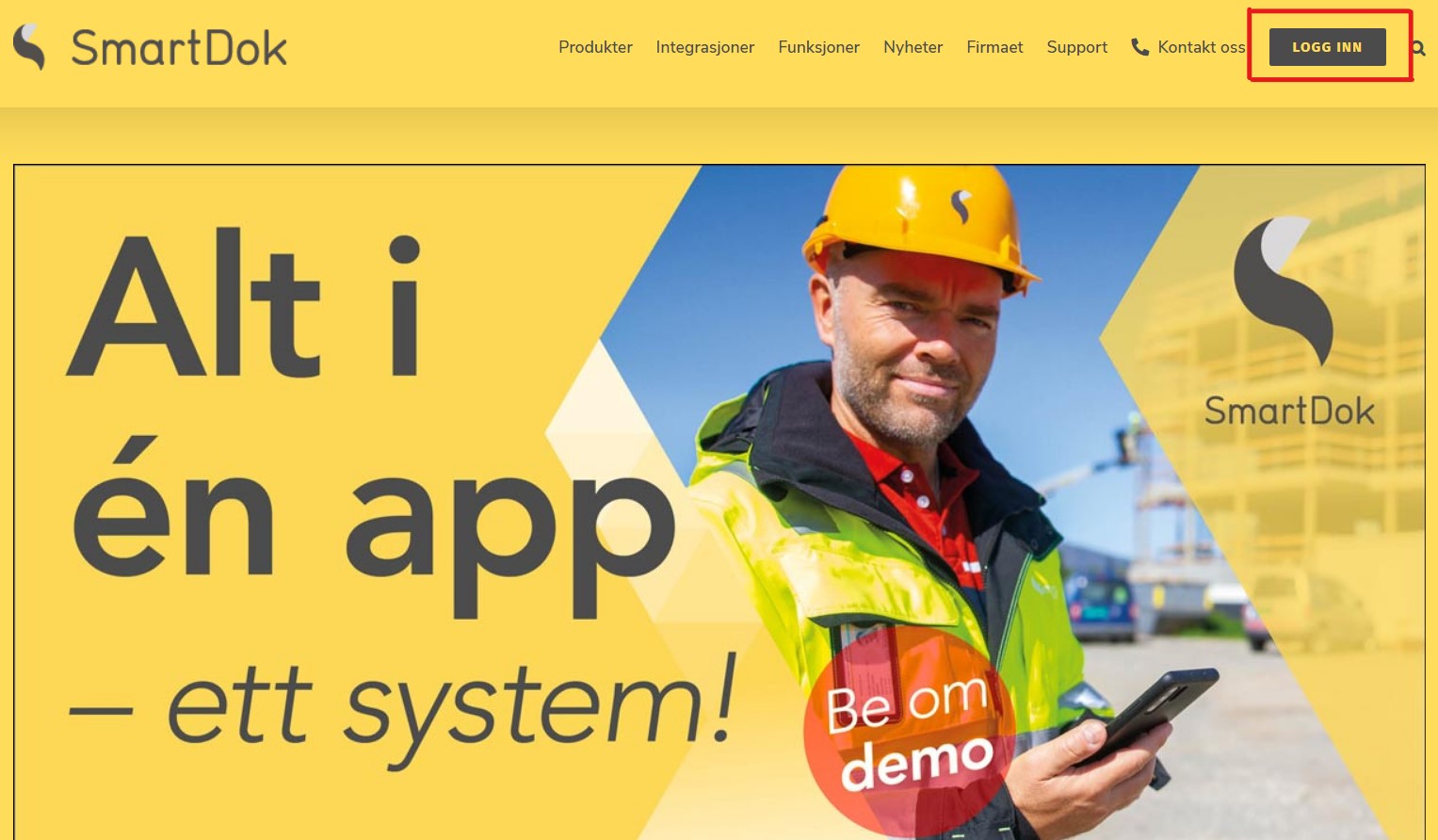 Innlogging i SmartDok